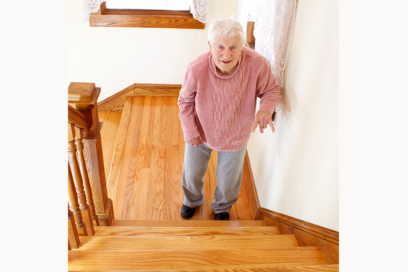 How To Help Your Elderly Loved One Manage Stairs | The Trace
